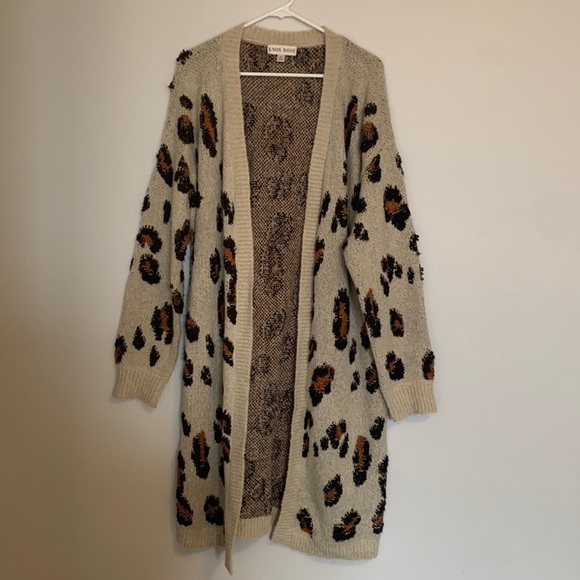 Knox Rose | Sweaters | Oversize Leopard Print Cardigan Xl | Poshmark